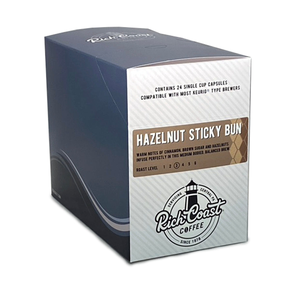 Hazelnut Sticky Bun Capsules - 24/96ct – Rich Coast Coffee